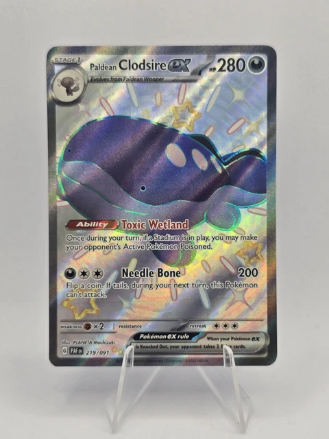 POKEMON TCG - Paldean Clodsire ex 219/091 - Paldean Fates - Shiny Ultra ...