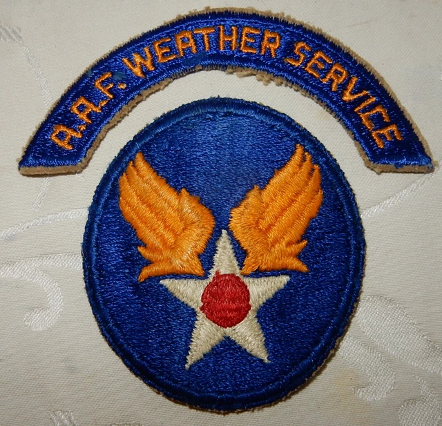 WW2 USAF AAF Army Air Force Weather Service Original Patch Badge World ...