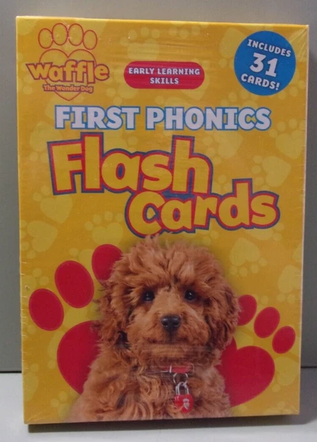 FIRST PHONICS FLASH Cards (Waffle the Wonder Dog) **New still sealed ...