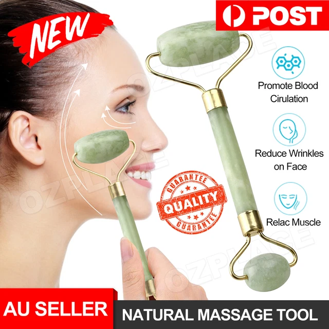 JADE FACE MASSAGE Roller Facial Massager Beauty Tool Body Eye Neck Hand ...