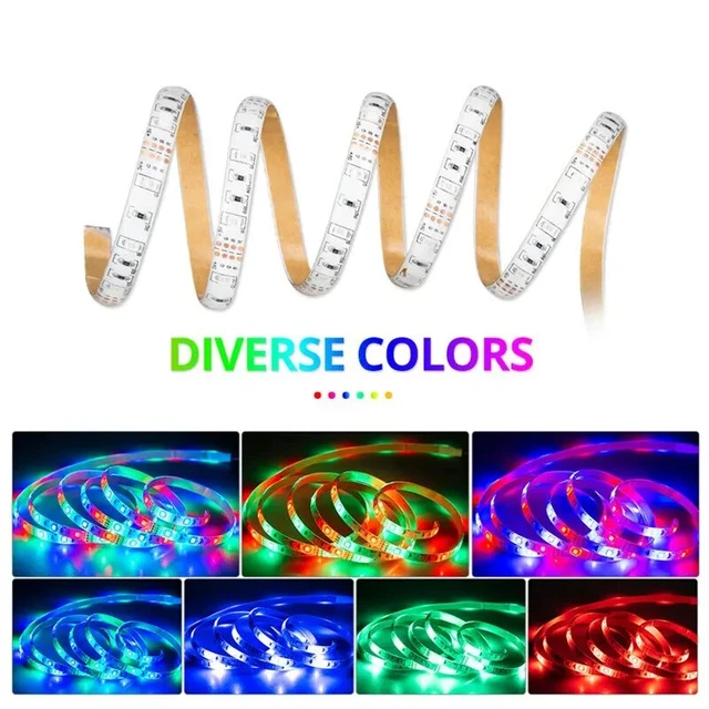 3M USB RGB LED Strip Light 5V SMD 2835 Smart APP Control Bluetooth ...