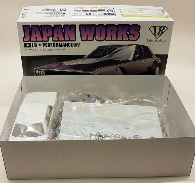 AOSHIMA 1/24 SCALE - LB Works Nissan Skyline 4d Build Yourself Plastic ...