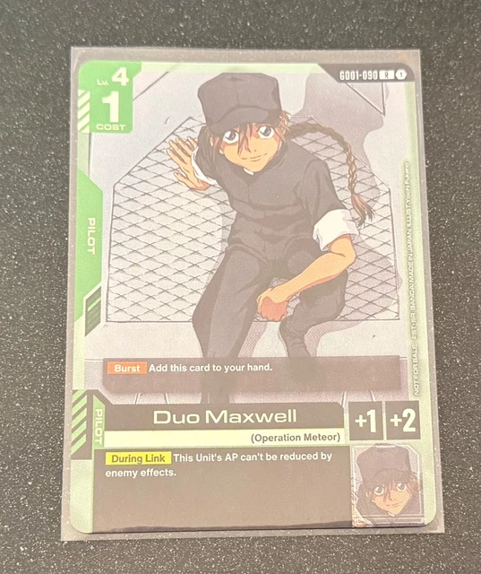 GUNDAM CARD GAME tcg - Duo Maxwell G001-090 R foil £16.13 - PicClick UK