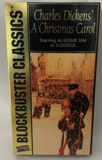 A CHRISTMAS CAROL VHS 1951 Alastair Sim Charles Dickens Blockbuster $5. ...