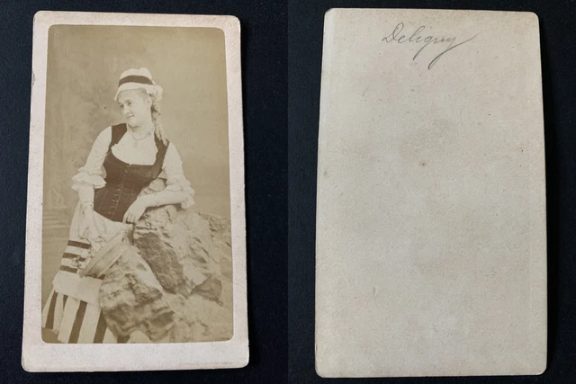 BERTHE DELIGNY, ACTRICE Vintage cdv albumen print Tirage albuminé 6 ...