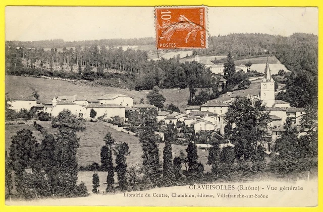 CPA 69 - CLAVEISOLLES (Rhônes) VUE GÉNÉRALE du Village EUR 8,00 - PicClick IT