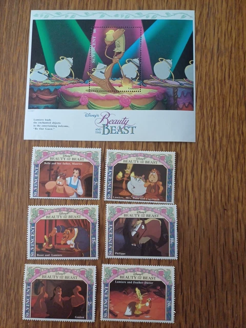 DISNEY COLLECION BEAUTY And The Beast Mini Sheet MNH Stamps MNH St ...