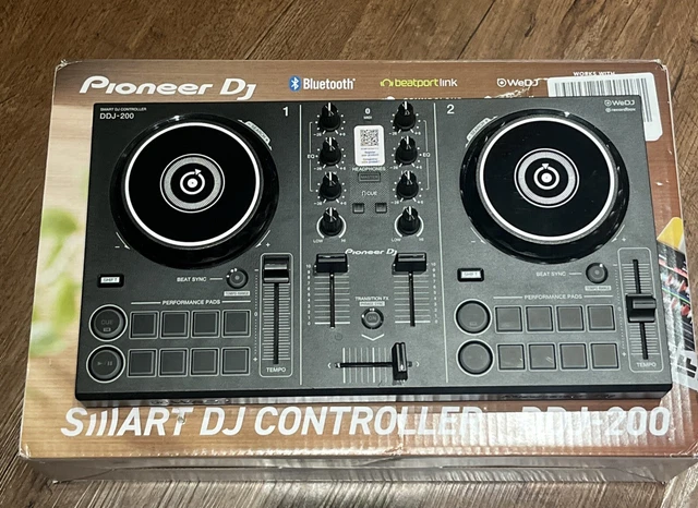 PIONEER DJ DDJ-200 Smart 2-Deck DJ Controller Black Rekordbox Serato ...