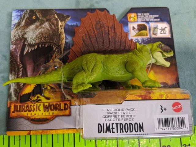 MATTEL JURASSIC WORLD Dominion Ferocious Pack Dimetrodon Dinosaur ...