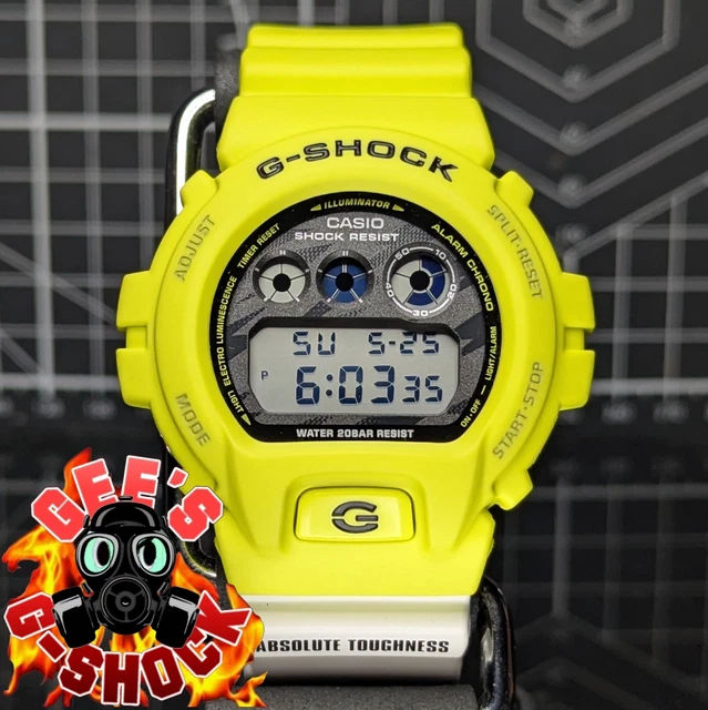 CASIO G-SHOCK DW-6900 TEAM G-SHOCK Collection Lightning Bolt Yellow ...