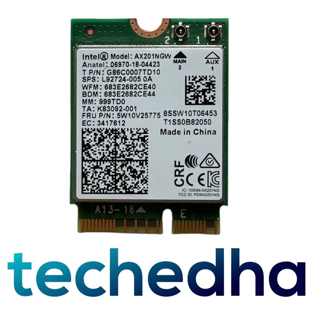 LENOVO THINKPAD E14 Gen 2 WLAN WiFi Network Wireless Card AX201NGW ...