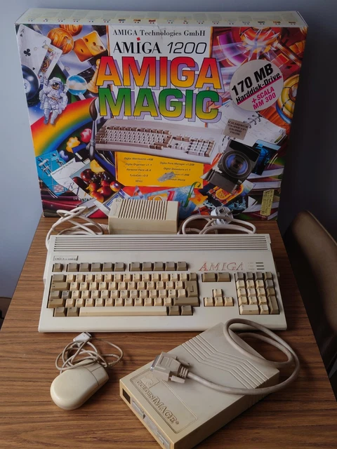 AMIGA 1200 A1200 HD + Floppy Drive + Apollo 1230 Turbo LC Expansion Boots Boxed £262.20 ...