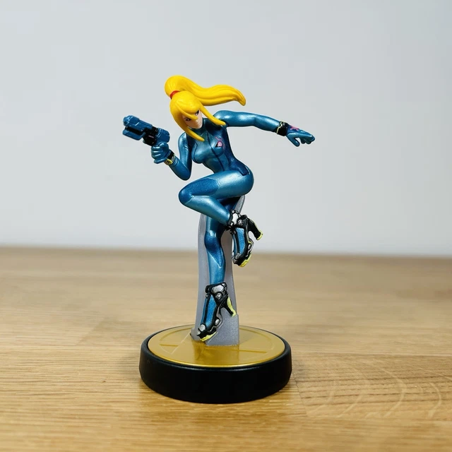 NINTENDO AMIIBO ZERO Suit Samus Super Smash Bros Collection Figure NFC ...