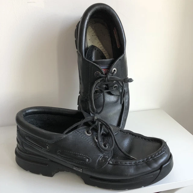 VINTAGE 90S KICKERS Brown Leather Moccasin Lace up Casual Shoe Size (43 ...