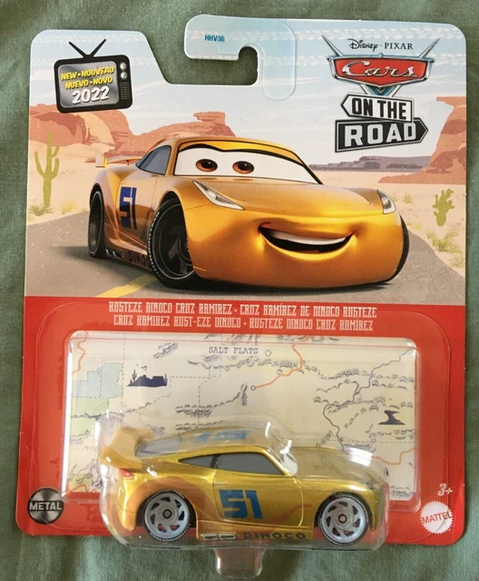 DISNEY PIXAR CARS Rusteze Dinoco Cruz Gold 2023 Diecast NEW Red Card ...