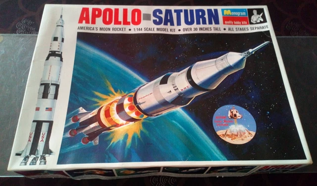 MONOGRAM®1/144 APOLLO SATURN #PS-193 1st Edt ©1968. Full kit Made in U ...