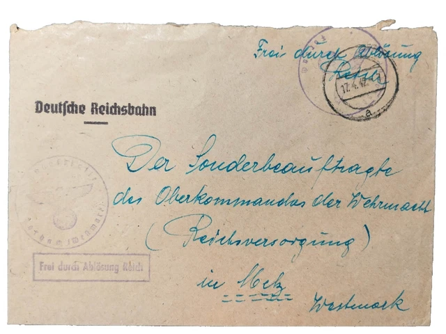 ANCIENNE LETTRE WW2 Allemande Tampon Metz occupation (Militaria ...