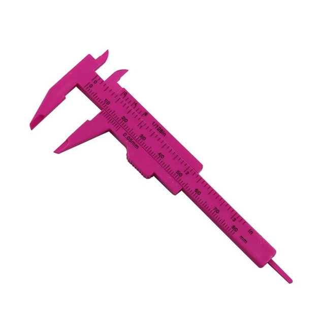 PLASTIC SLIDING VERNIER Caliper Measure Tool Double Scale Ruler High ...