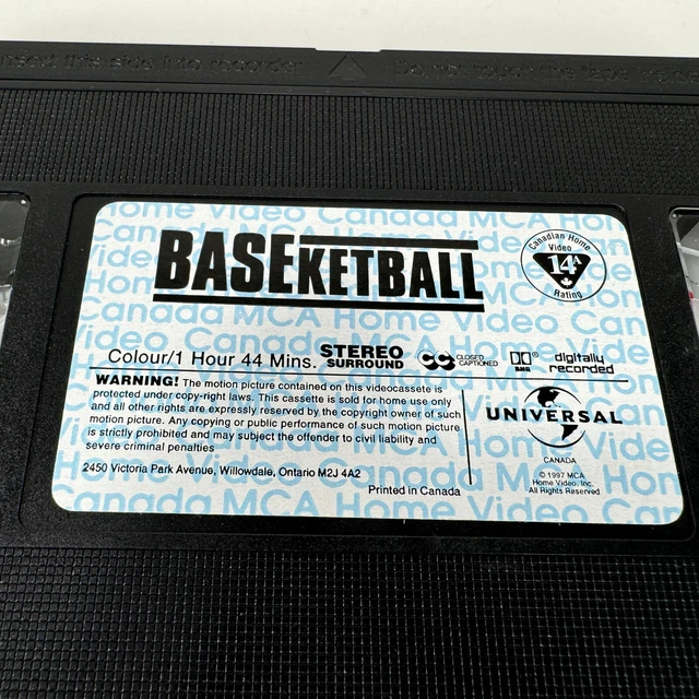 BASEKETBALL VHS TREY Parker Matt Stone Jenny McCarthy Ernest Borgnine ...