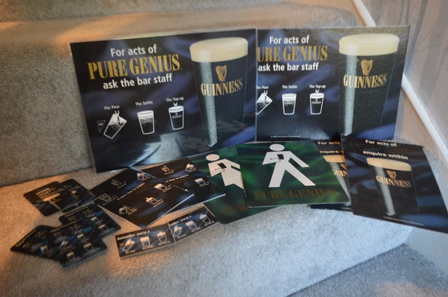 GUINNESS ADVERTISING POS Signs and Stickers £21.00 - PicClick UK