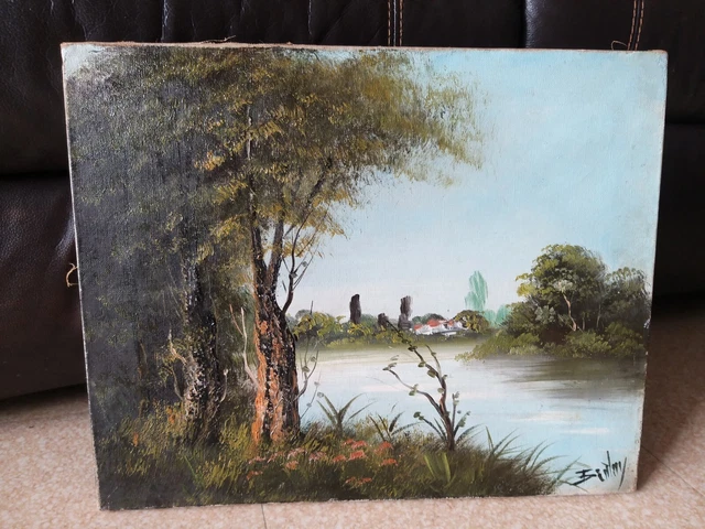 TABLEAU ANCIEN XIXÈM Huile sur Toile Signé EUR 80,00 - PicClick FR