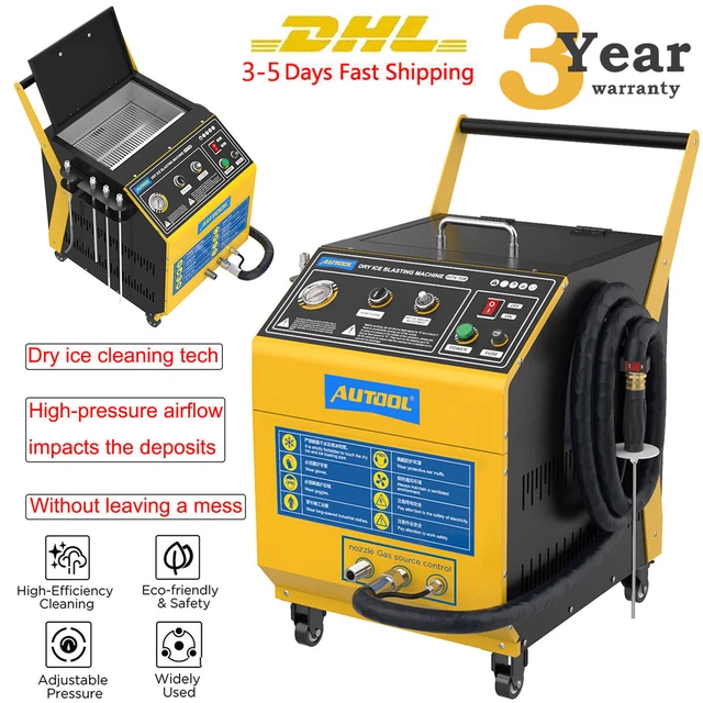DRY ICE BLASTING Machine Engine Carbon Deposit Paint Grease Cleaning ...