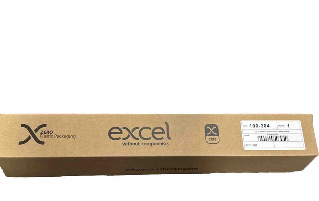 EXCEL PATCH PANEL Cable Management Bar cat 6 U/UTP 24 port punch down ...