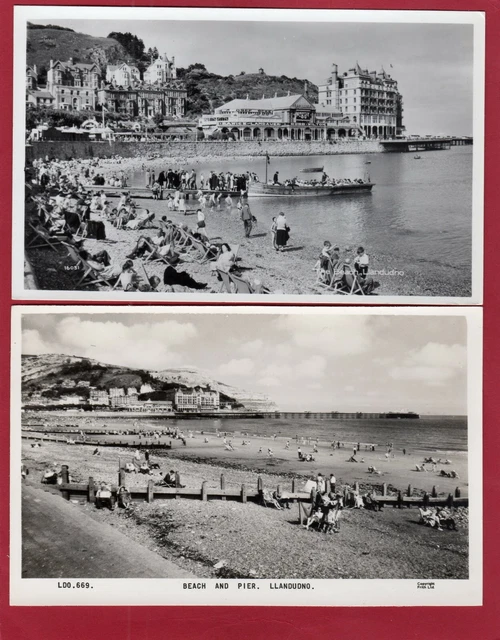 7 LLANDUDNO Beach Pier Lighthouse Happy Valley Railway Mostyn Street RP ...