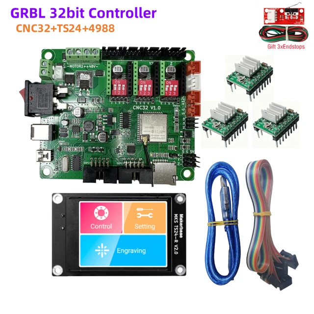 CNC OFFLINE CONTROLLER GRBL 3 axis control board TS24 LCD CNC3018 ...