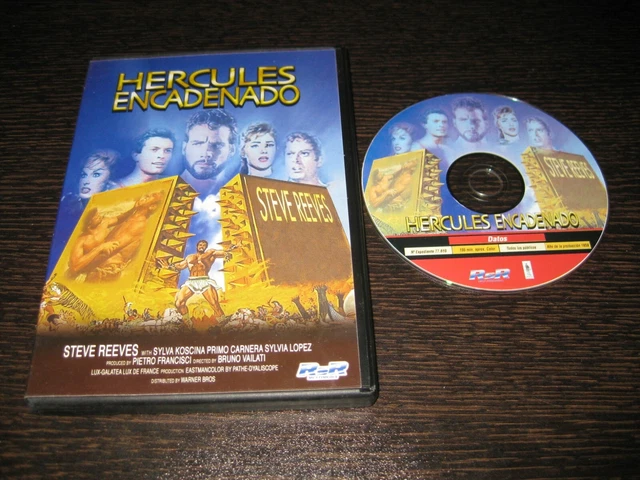 HERCULES CHAINED DVD Steve Reeves Sylva Koscina Primo Carnera Sylvia ...