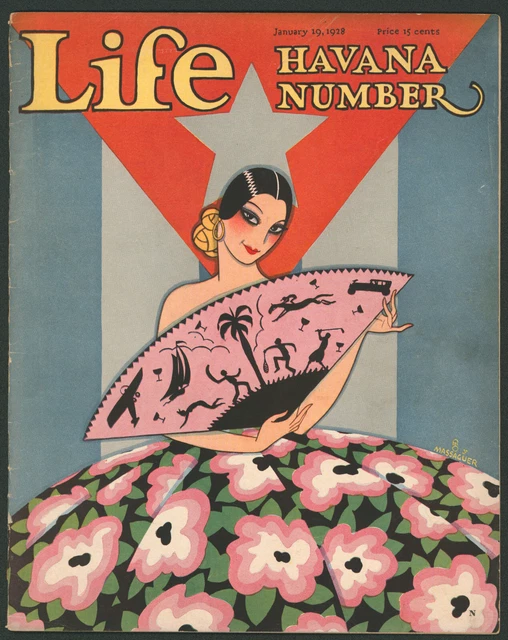 LIFE MAGAZINE JANUARY 19 1928 Havana Cuba Number 1920s Art Deco Don ...