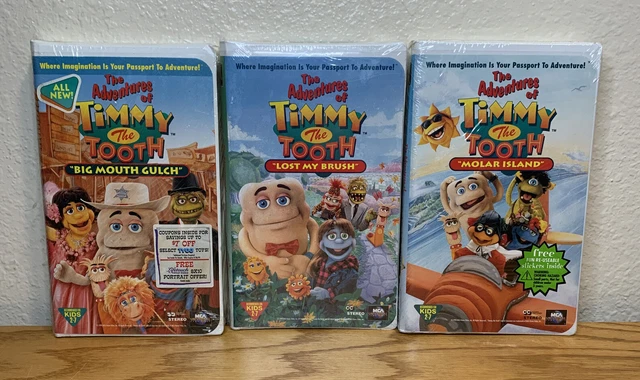5 VTG VHS The Adventures of Timmy the Tooth Kids Show Tape Movies ...