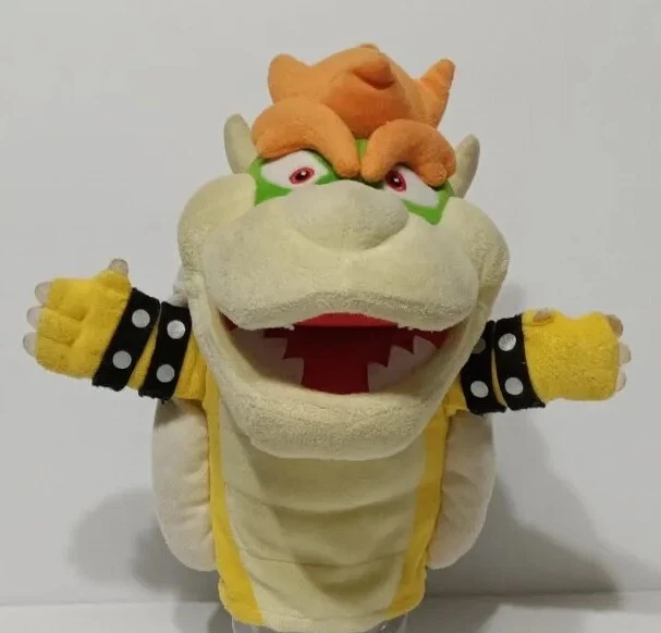 NINTENDO SUPER MARIO Bros. BOWSER Hand Puppet Plush 10" Stuffed ...