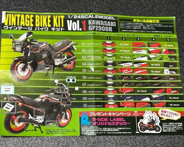 F-TOYS VINTAGE BIKE Kit Vol.1 KAWASAKI GPZ900R Nr. 06 A5 EUR 91,28 - PicClick DE
