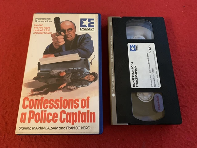CONFESSIONS OF A Police Captain Rare Embassy Pre-Cert Vhs Video Tested ...