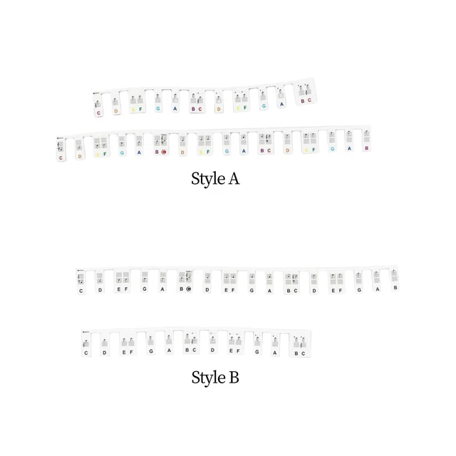 PIANO KEY STICKER 61 Keys Keyboards Chart Guide Key Labels for ...