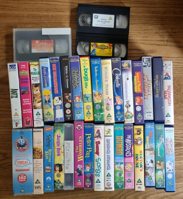 JOB LOT OF 33 x Assorted Childrens VHS Video Tapes Cassettes inc Disney ...