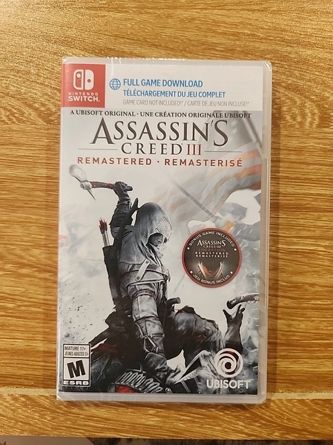 NINTENDO SWITCH ASSASSINS Creed III Remastered W/ Bonus Game *BRAND NEW ...