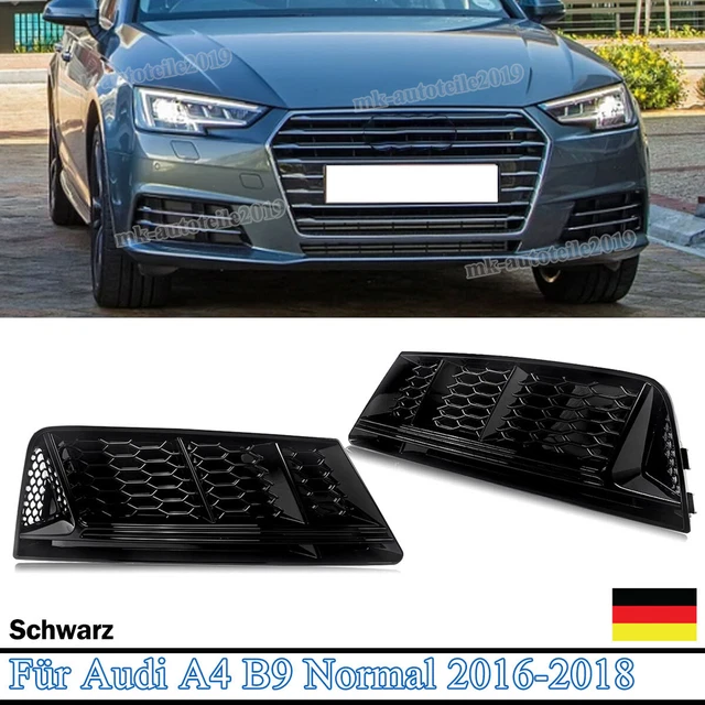 WABENGRILL NEBELSCHEINWERFER SCHWARZ für Audi A4 B9 16-19 Serie Lüftungsgitter EUR 83,82 ...