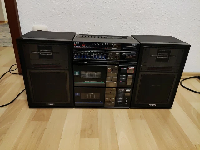 PHILIPS D-8778 TANDEM Soundmachine Ghettoblaster Boombox HQ Teildefekt ...