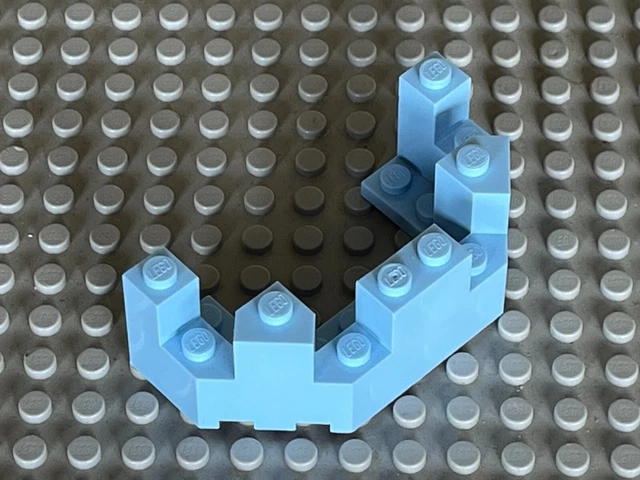 LEGO BRIGHT LIGHT Blue Castle Turret Top 4x8x2 1/3 Ref 6066 Set 41055 ...