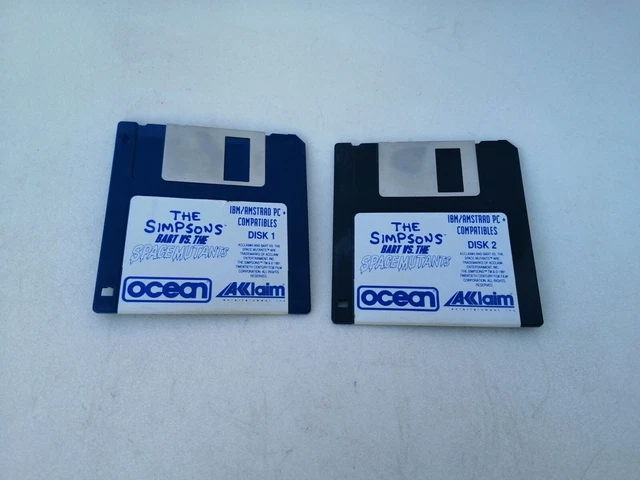 THE SIMPSONS BART vs the space mutants DISQUETTE jeu amstrad IBM PC ...