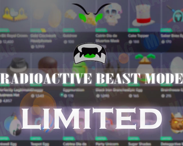 ROBLOX LIMITED RADIOACTIVE Beast Mode Face (Fast Delivery + Clean) £389 ...