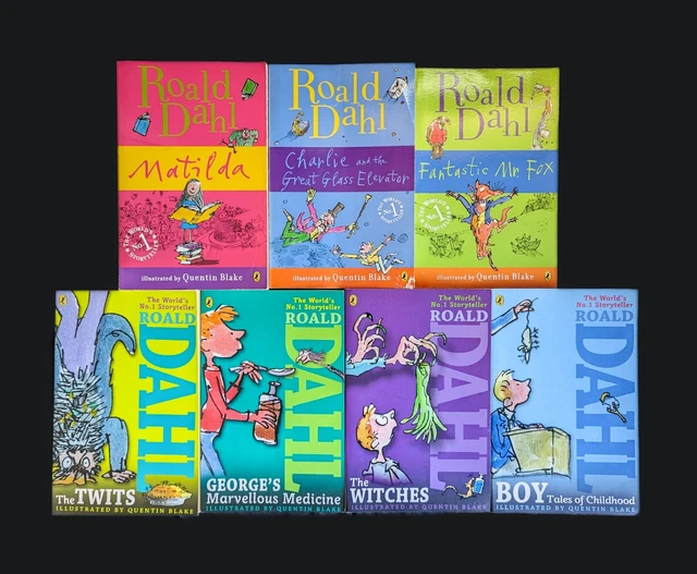 LOT OF 7 Roald Dahl Books Boy Witches Twits George's Medicine Charlie ...