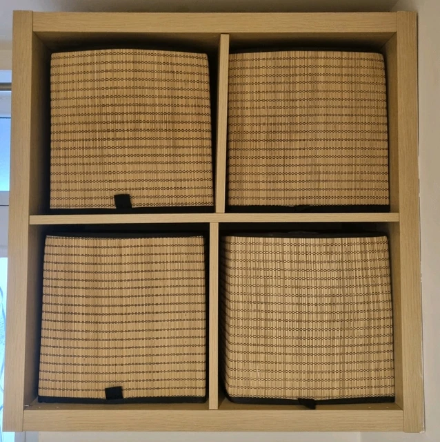 IKEA CUBE KALLAX 4 space Shelving unit, oak effect, 77x77 cm £8.99 ...