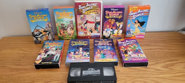 NASTRI VHS DISNEY Sing Along Songs lotto di 10 EUR 28,45 - PicClick IT