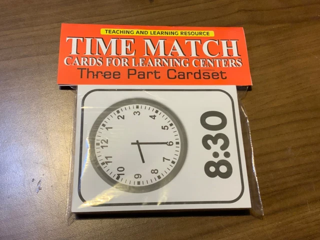 MONTESSORI -TIME MATCH - Cards for Learning Center - Three Part Card ...