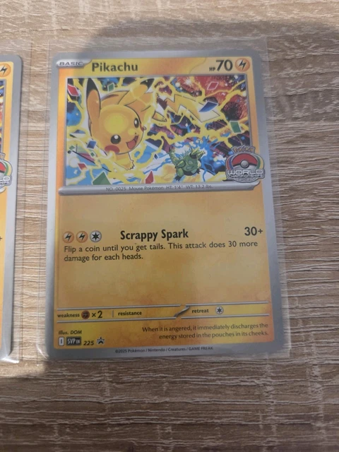 PIKACHU 2025 WORLD Championships Promo SVP EN 225 £8.64 - PicClick UK