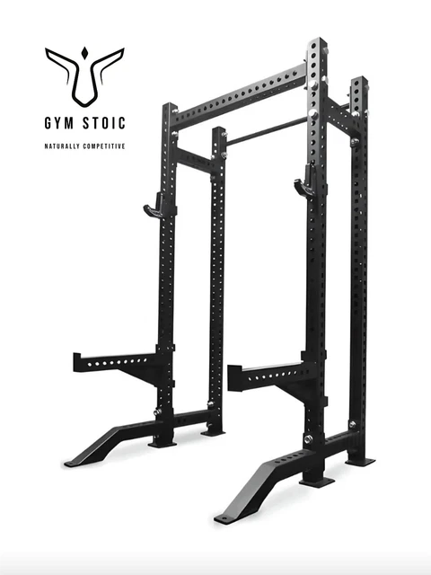 GYM STOIC®️’PLATO’ POWER Rack - Half Rack with Heavy Duty Spotter Arms ...