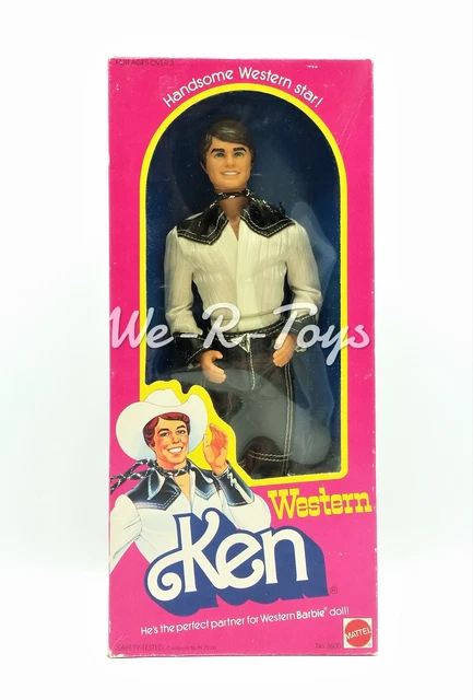 BARBIE WESTERN KEN Handsome Western Star Doll 1980 Mattel 3600 NRFB A £ ...